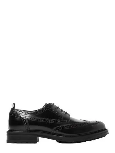 Dunhill Lace-up Leather Brogues - Black