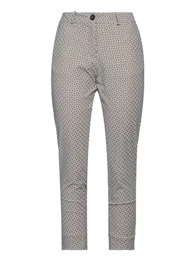 RRD Flared Geometric Print Pants - Beige