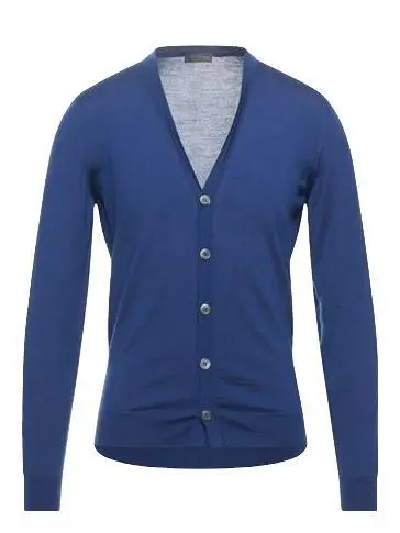 DRUMOHR Modern Merino Wool Cardigan - Blue