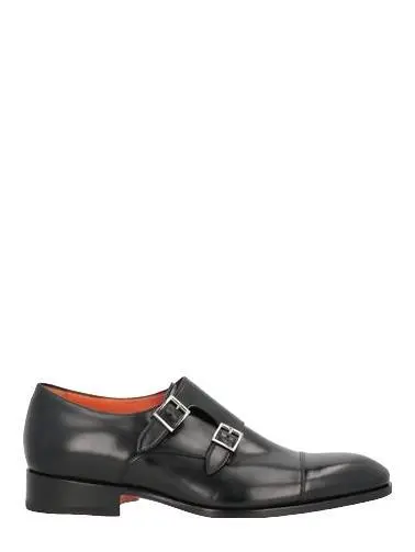 Santoni Loafers In Soft Leather - Black