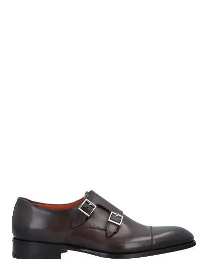 Santoni Loafers In Soft Leather - Brown