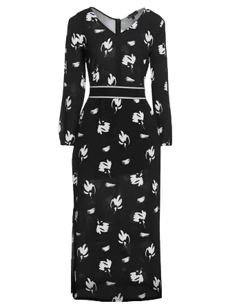 Armani Exchange Floral-print Maxi Dress - Black