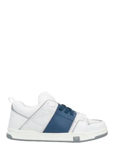 Valentino Garavani Sneakers In Leather And Textile Fibers - White