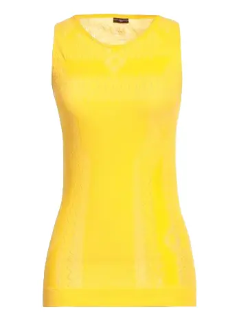 High Sleeveless Jersey Top - Yellow