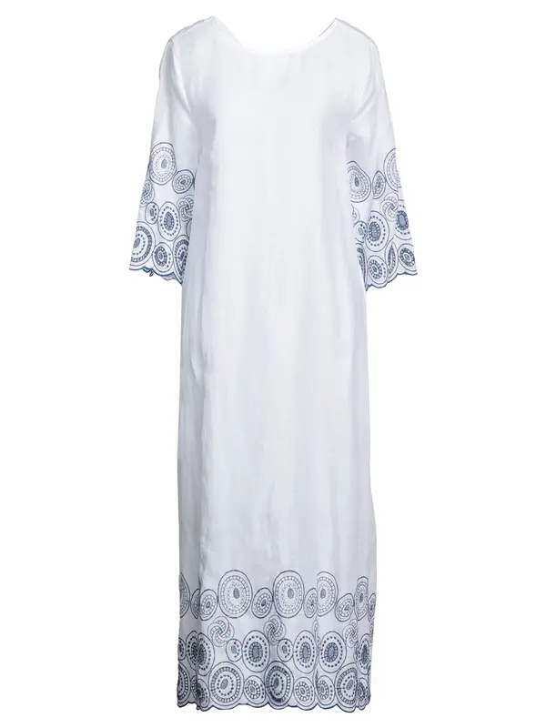 LFDL LA FABBRICA DEL LINO Linen Maxi Dress - White