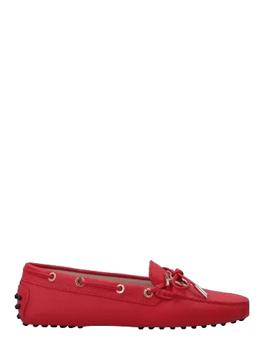 TOD'S Leather Loafers - Red