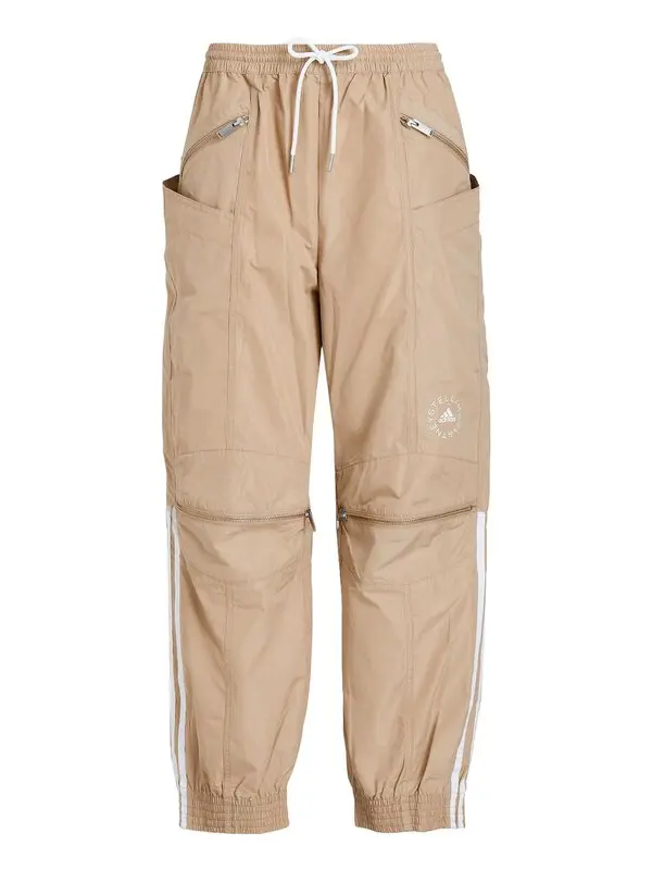 Stella McCartney Cropped Shell Track Pants - Sand