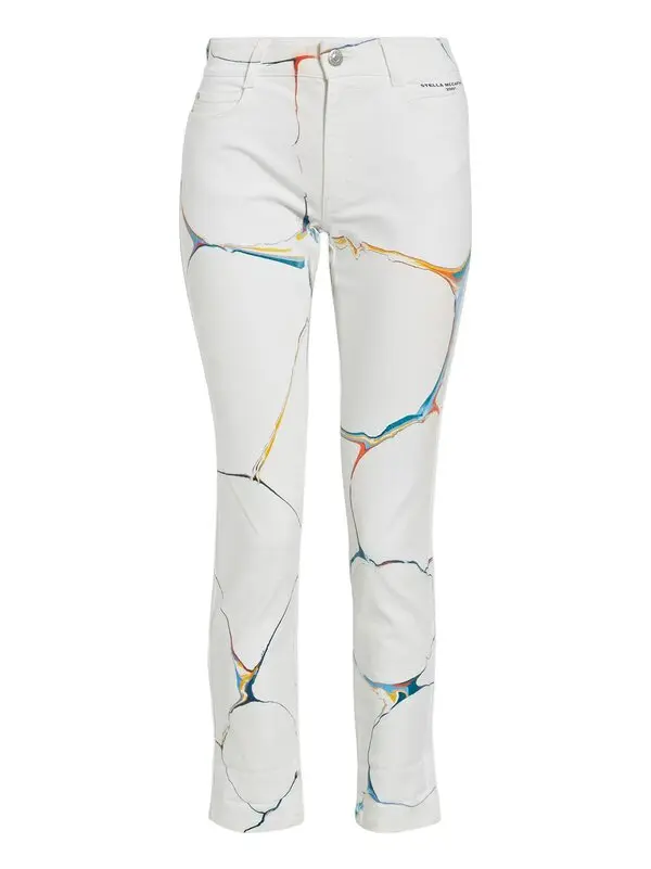 Stella McCartney Printed Mid-rise Skinny Jeans - White