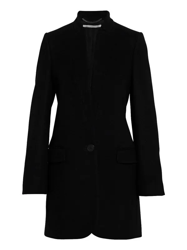 Stella McCartney Brushed Wool-blend Felt Coat - Black