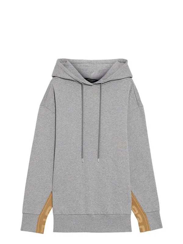 Stella McCartney Jacquard-trimmed Cotton-fleece Hoodie - Gray