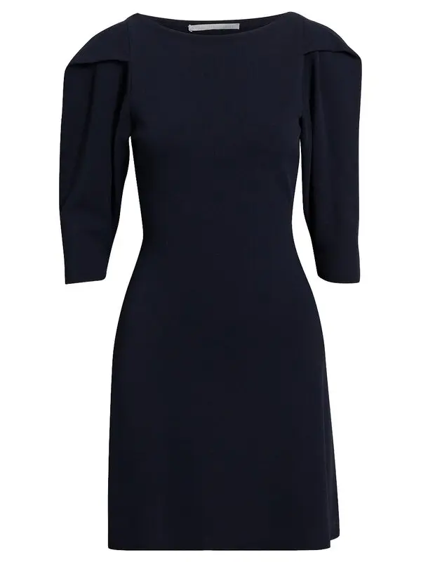 Stella McCartney Pleated Stretch-knit Mini Dress - Midnight Blue