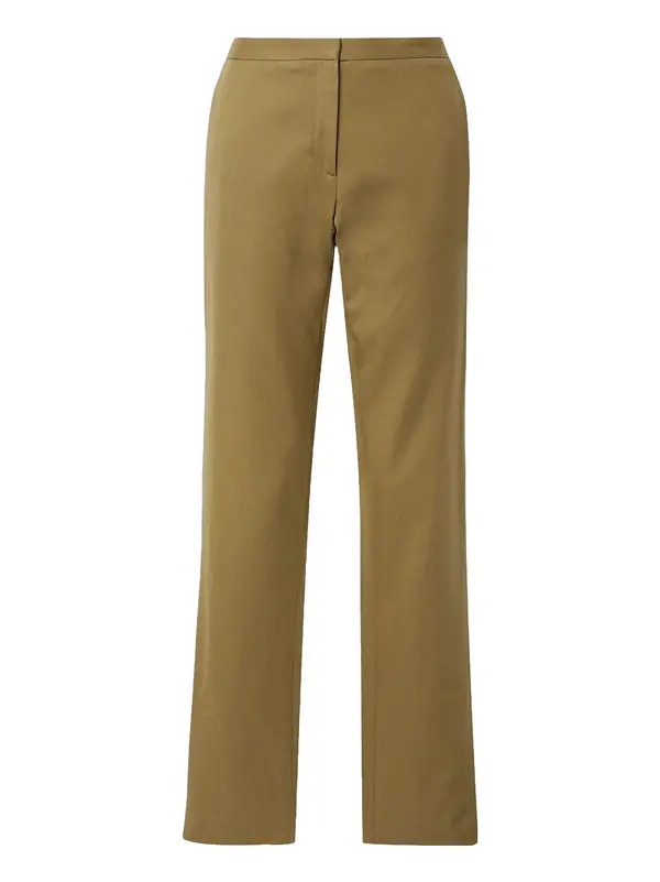 PETAR PETROV Gema Cotton-twill Slim-leg Pants - Army Green