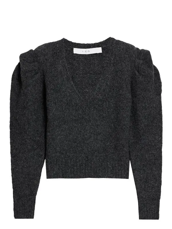 IRO PARIS Over Brushed Wool-blend Sweater - Charcoal