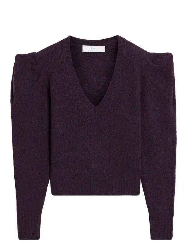 IRO PARIS Over Brushed Wool-blend Sweater - Grape