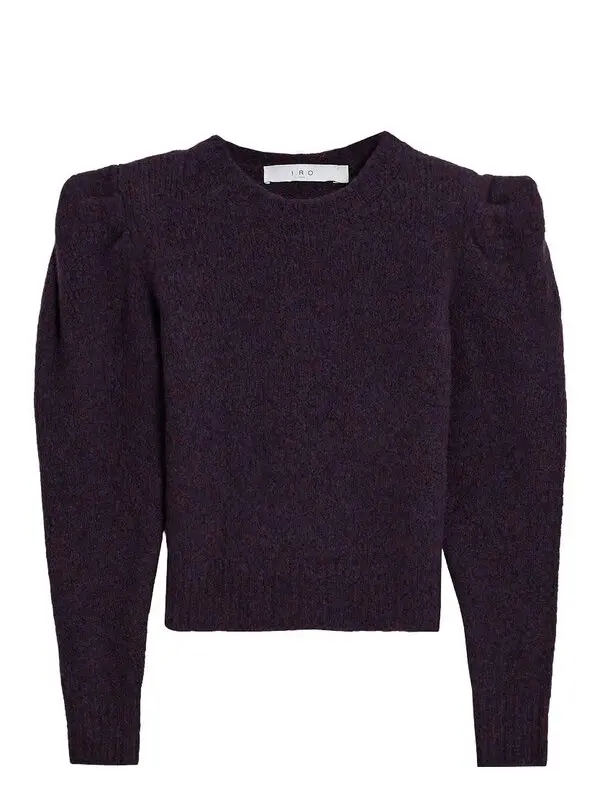 IRO PARIS Omahya Brushed Wool-blend Sweater - Grape