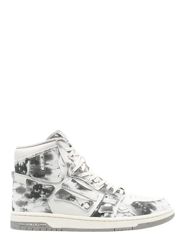 Amiri Skel-top Tie-dye Canvas Sneakers - Grey