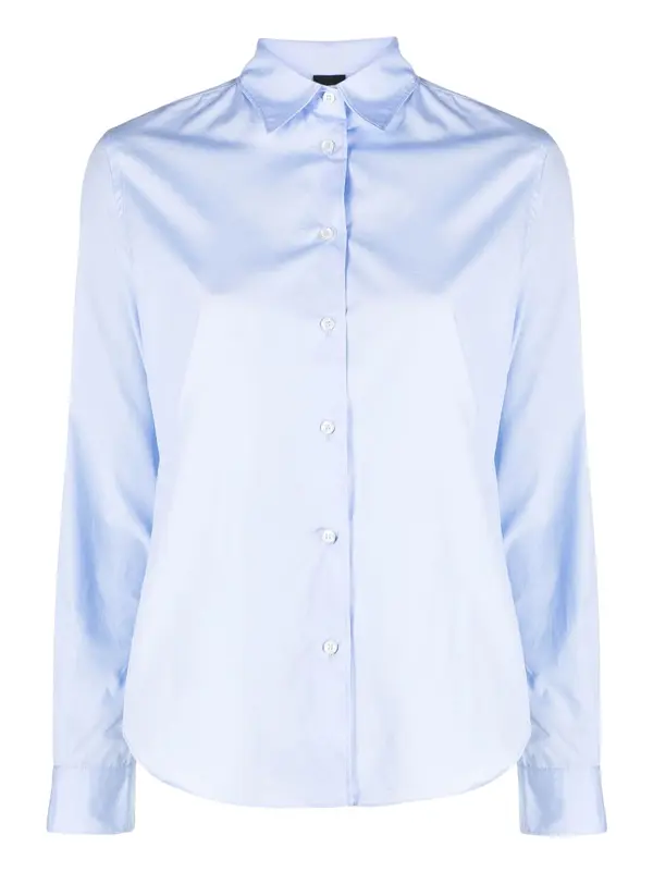 Aspesi Long-sleeved Button-up Shirt - Blue