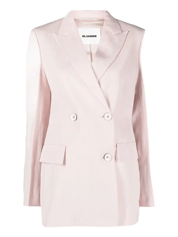 JIL SANDER Double-breasted Tailored Blazer - Pink