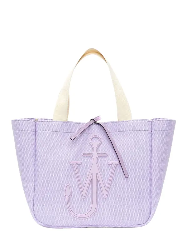 JW Anderson Logo-patch Canvas Tote Bag - Purple