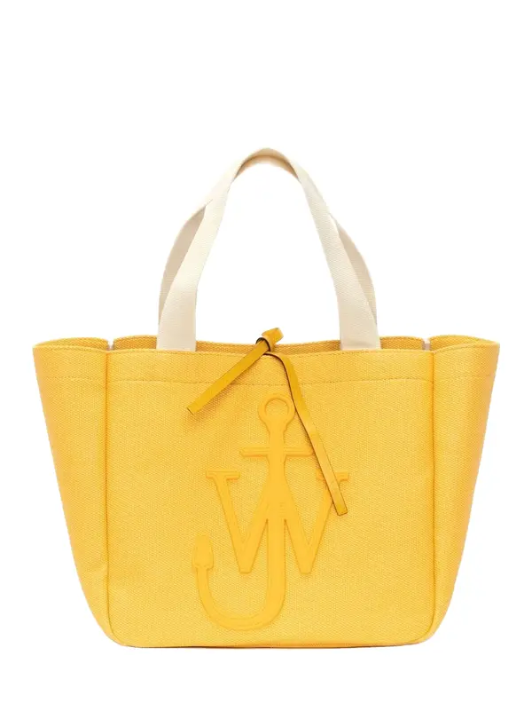 JW Anderson Logo Organic Cotton Tote Bag - Yellow