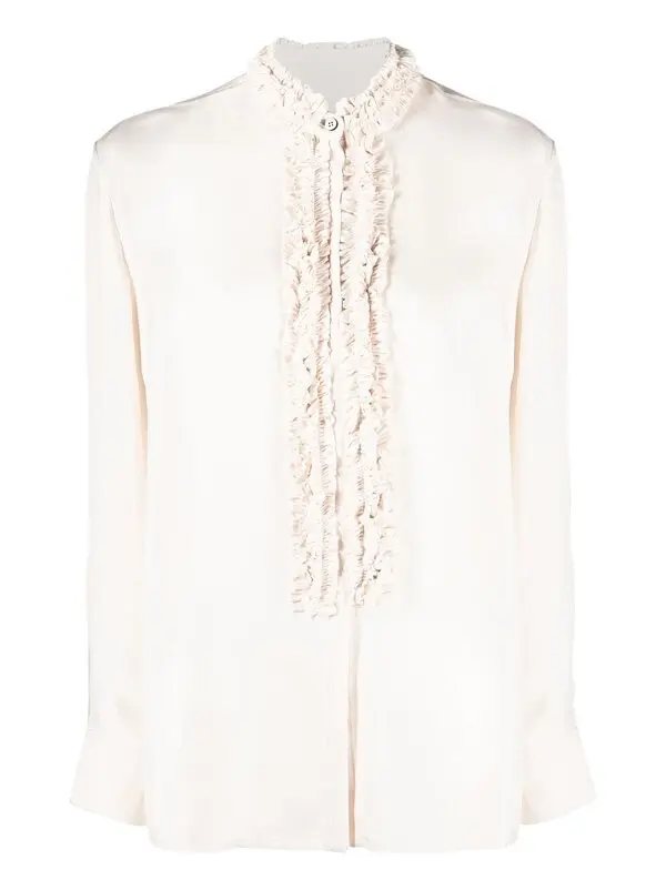 JIL SANDER Ruffle-trim Blouse - Neutrals