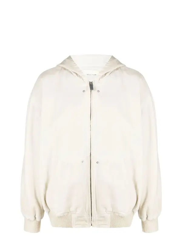 1017 Alyx 9sm Zip-up Hooded Jacket - Neutrals