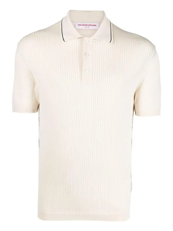 Orlebar Brown Maranon Ribbed Polo Shirt - Neutrals