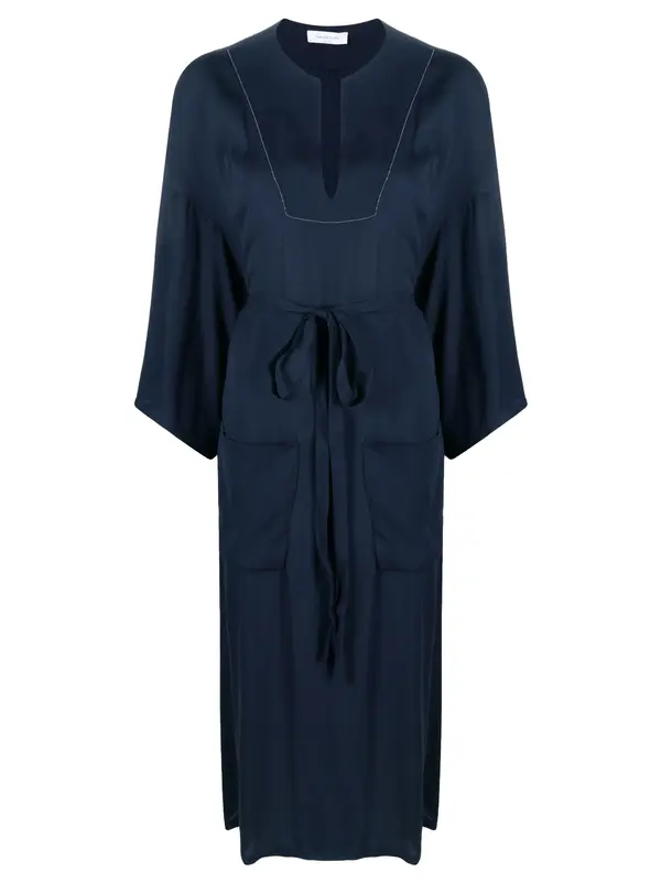 Fabiana Filippi Belted Midi Dress - Blue