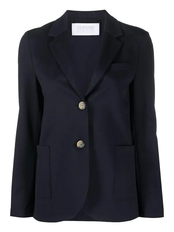 Harris Wharf London Round Hem Blazer - Blue