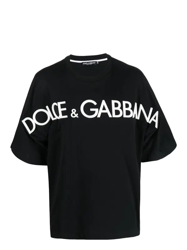 Dolce & Gabbana Logo-print Cotton T-shirt - Black