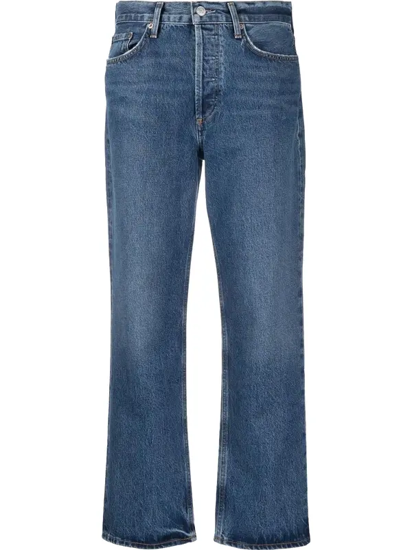 AGOLDE Cropped Straight Leg Jeans - Blue