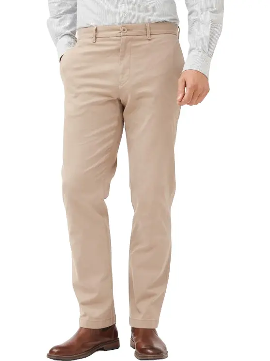 Rodd & Gunn West Cape Regular Stretch Flat Front Trousers - Sepia