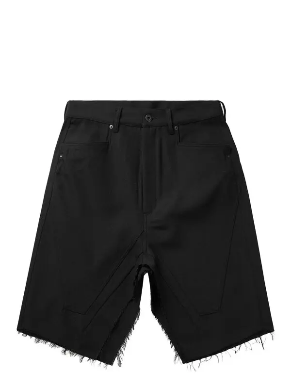Rick Owens Bonotto Frayed Mohair Skirt - Black