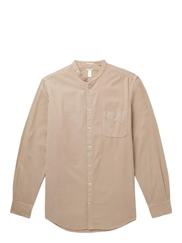 Massimo Alba Noto2 Grandad-collar Cotton-corduroy Shirt - Neutrals
