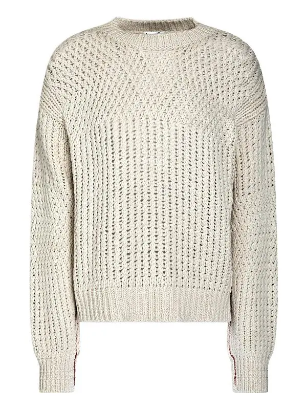 Acne Studios Crocheted Cotton Sweater - Ecru