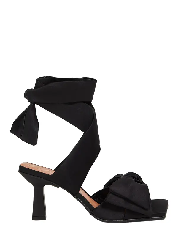 GANNI Bow-detailed Sandals - Black