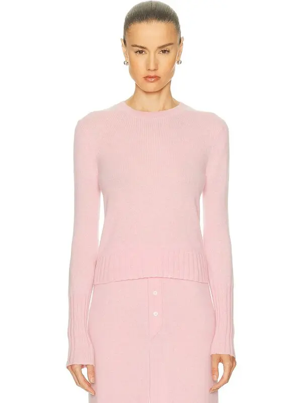 Guest In Residence Shrunken Crew Cashmere Sweater - Daybreak