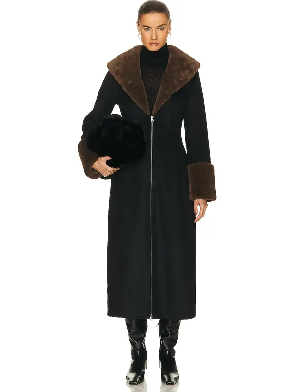 Lpa Giovanna Coat - Black & Taupe