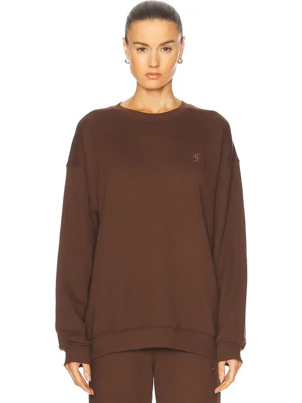 Eterne Oversized Crewneck Sweatshirt - Chocolate