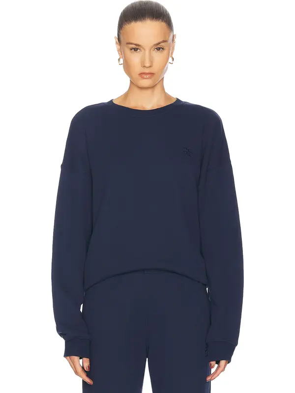 Eterne Oversized Crewneck Sweatshirt - Navy