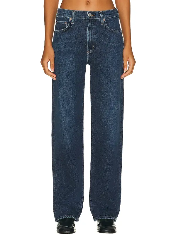 AGOLDE Harper Mid-rise Relaxed Straight Jeans - Tempo