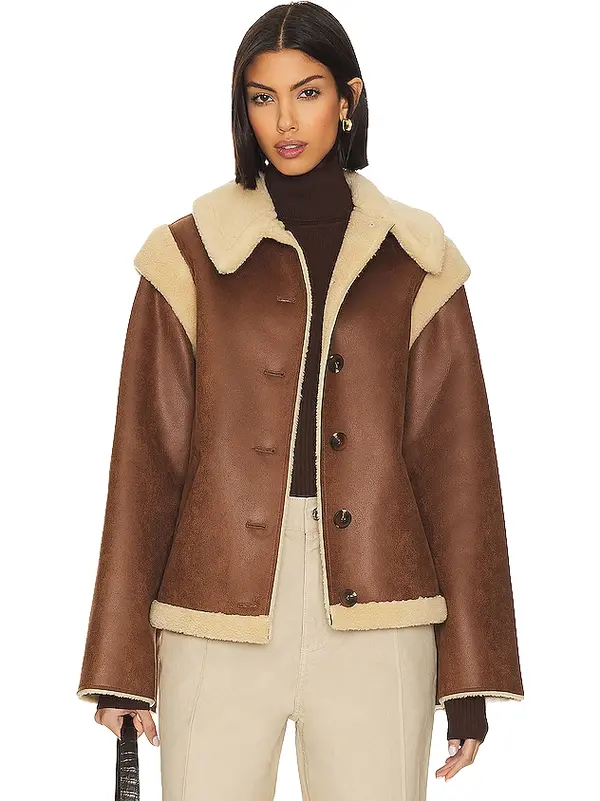 Lpa Bona Sherpa Jacket - Burnished Brown