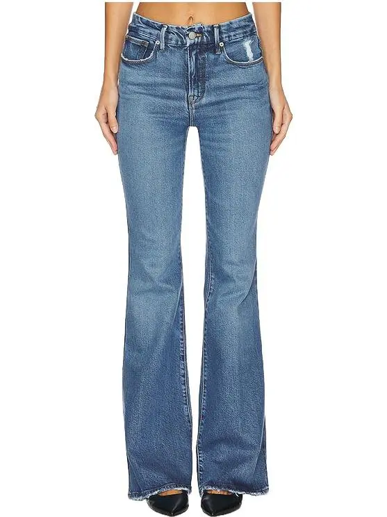 Good American Good Legs Flare Jeans - Indigo513