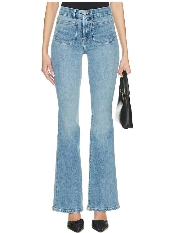 Good American Good Legs Flare Jeans - Indigo656