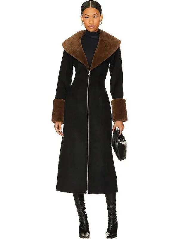 Lpa Giovanna Coat - Black & Taupe