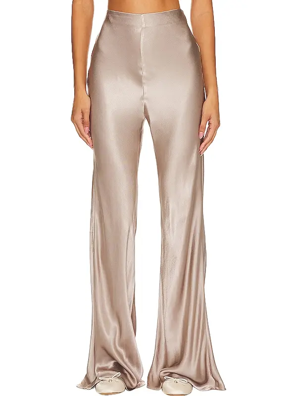 Rue Sophie Satin Bell Pant - Grey