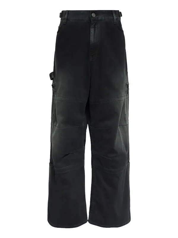 Balenciaga Cotton Cargo Pants - Black