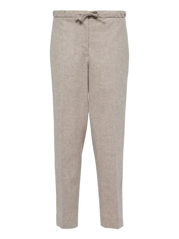 JIL SANDER Cropped Straight Pants - Beige