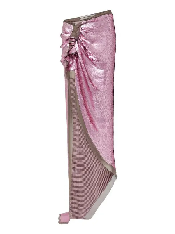 Rick Owens Edfu Embellished Maxi Skirt - Pink