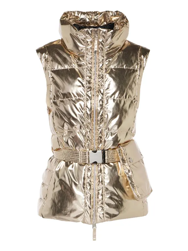 JETSET Gardena Metallic Puffer Vest - Gold